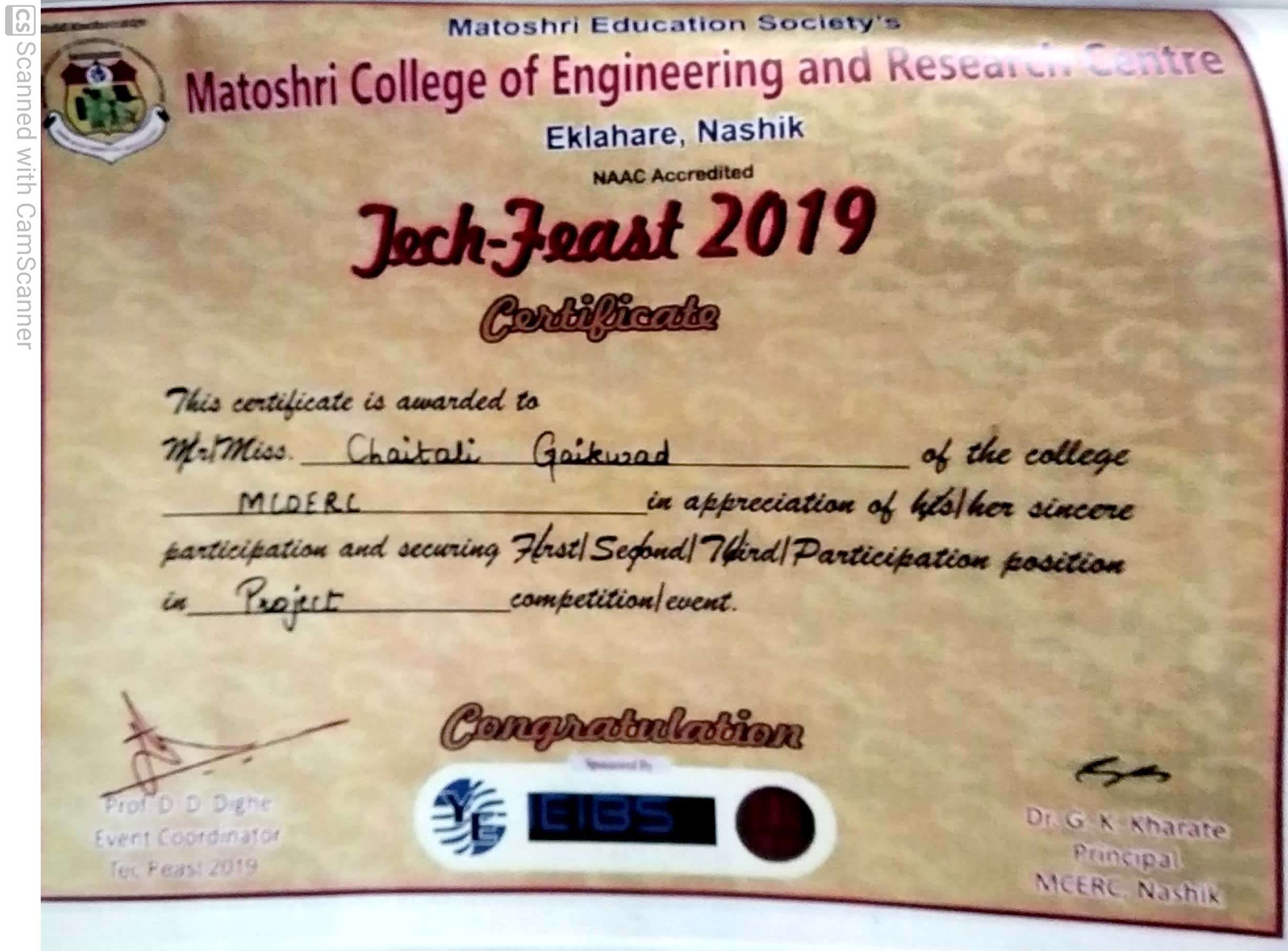 Matoshri College of Engineering & Research Centre, Eklahare, Nashik